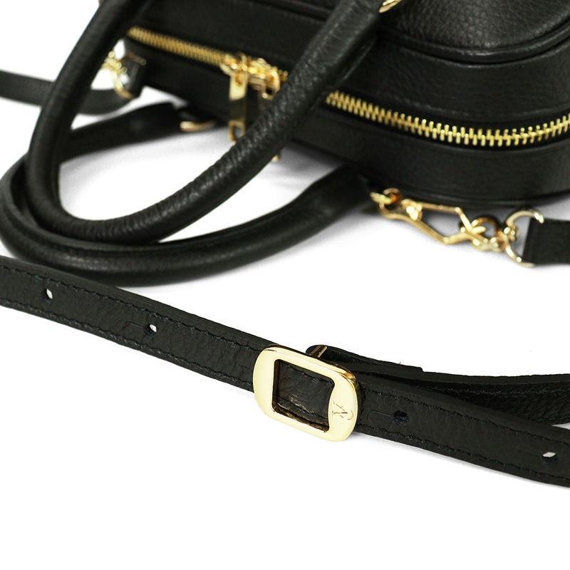 CHRISTIAN VILLA クリスチャンヴィラ ショルダーバッグ レザー GIULIA BAG 2way ミニボストンバッグ ブラック ...