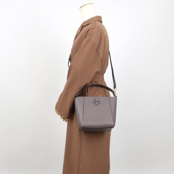 TORY BURCH トリーバーチ ショルダーバッグ マックグロー バケットバッグ グレージュ 74956 963 - Brandol